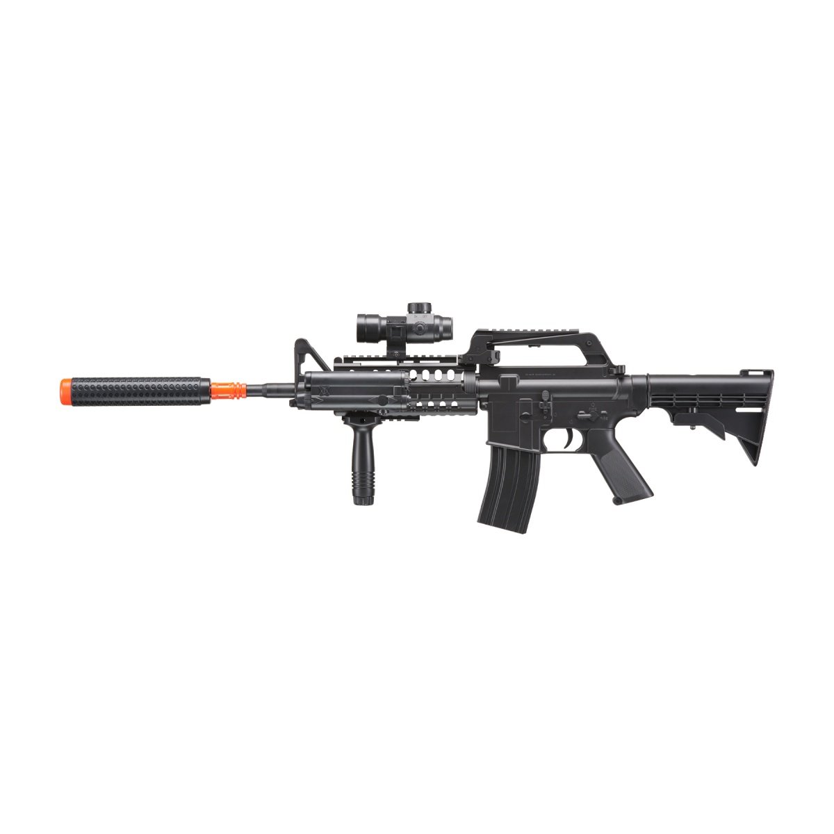 Wellfire M4 Tacspec Airsoft Rifle - Enhanced Spring Power, Integrated ...